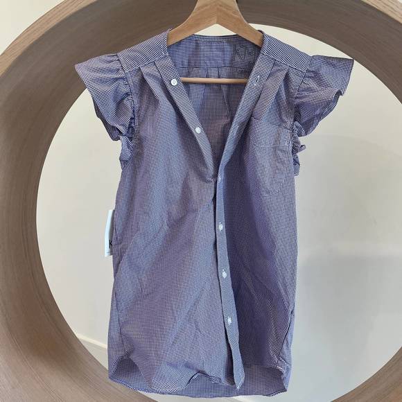 SHOP KMJ | Tops | New Shop Kmj Olivia Button Blouse In Purple Gingham ...